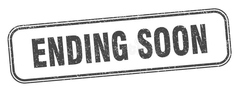 Ending Soon Stamp. Ending Soon Square Grunge Sign Stock Vector ...