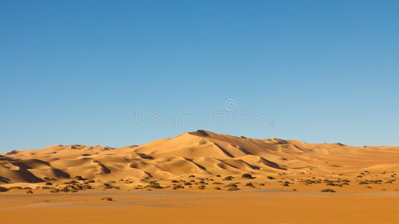 Desert Panorama - Sand Dunes - Sahara, Libya Stock Image - Image of ...