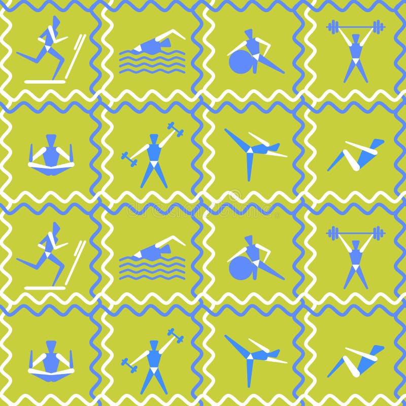 Endless Background on a Theme Sports. Stock Vector - Illustration of ...