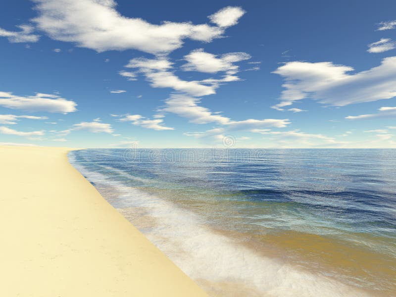 Endless beach 2 stock illustration. Illustration of relax - 979915