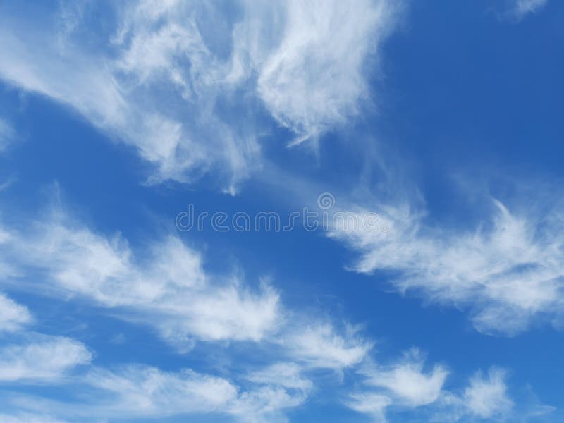 Endless Blue Sky in White Fluffy Clouds Stock Image - Image of design ...