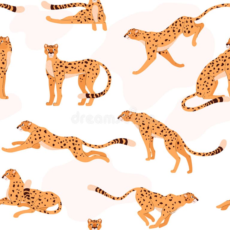 Endless Cheetah Pattern for Textile and Wallpaper. Stock Vector ...