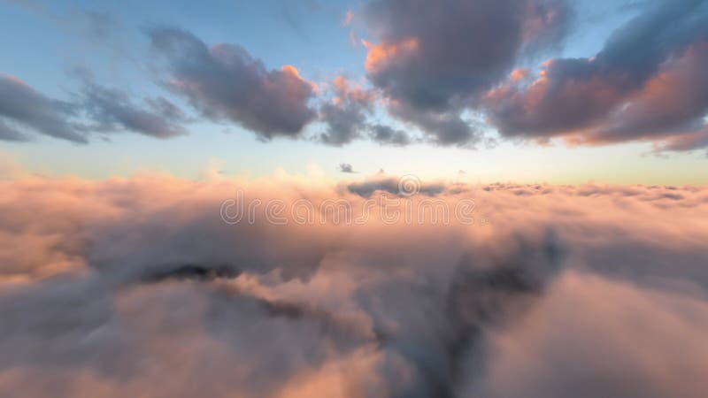 Infinite Fly through the Cinematic Dusk Clouds Sunset Background Seamless Loop V01 Stock Video ...