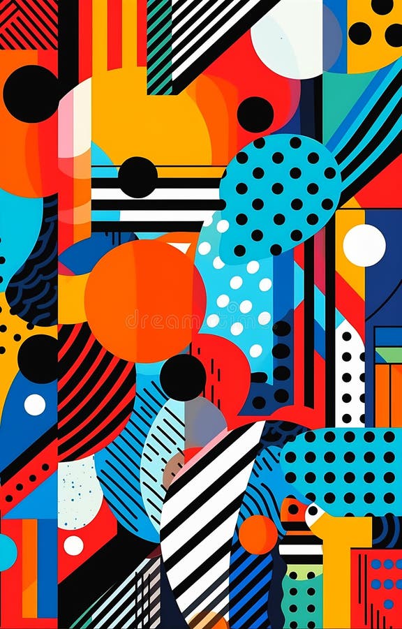 Endless Collaboration: Abstract Pattern Circles Dots Highlights Stock ...
