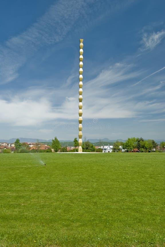 Endless Column Art Masterpiece Stock Image - Image of abstract, park ...