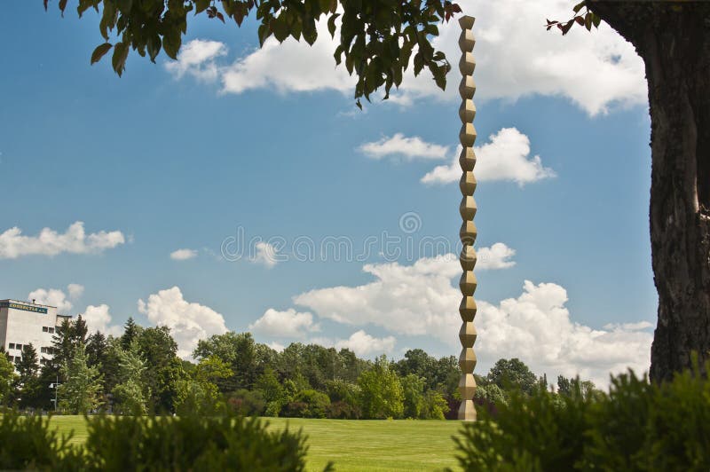 Endless Column Framed by Vegetation Editorial Image - Image of optimism ...