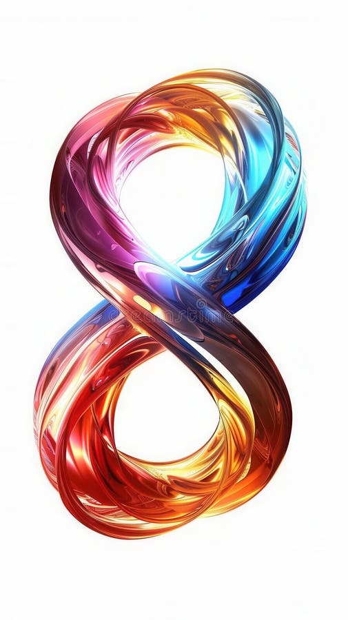 Endless Connection. Infinity Symbol with a Transparent Background ...