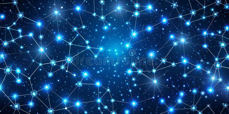 Endless Constellation Pattern BLU AI-Generated Content Stock ...