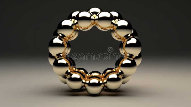 Endless 3D Rotating Shape: Abstract Infinite Ring Made of Spheres AI ...