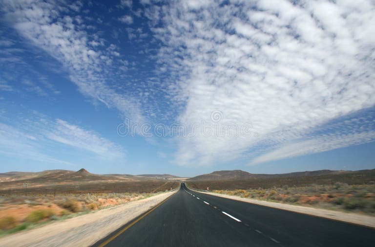 Endless Desert Road stock image. Image of freeway, horizon - 4035335