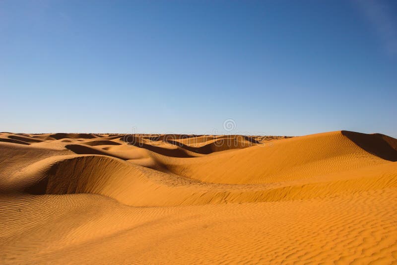Endless Desert Under Fair Sky Stock Photo - Image of contrast, endless ...