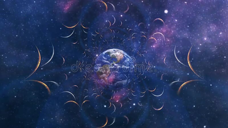 Endless Dimensions and Planet Earth Stock Footage - Video of cosmos ...