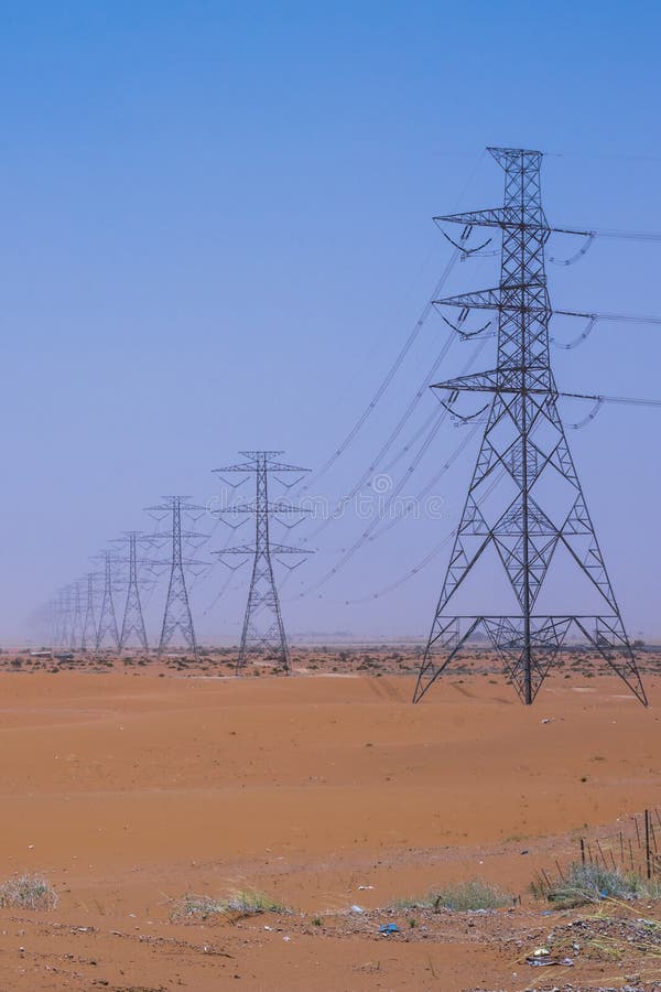 Endless electric line stock image. Image of distribution - 223952421