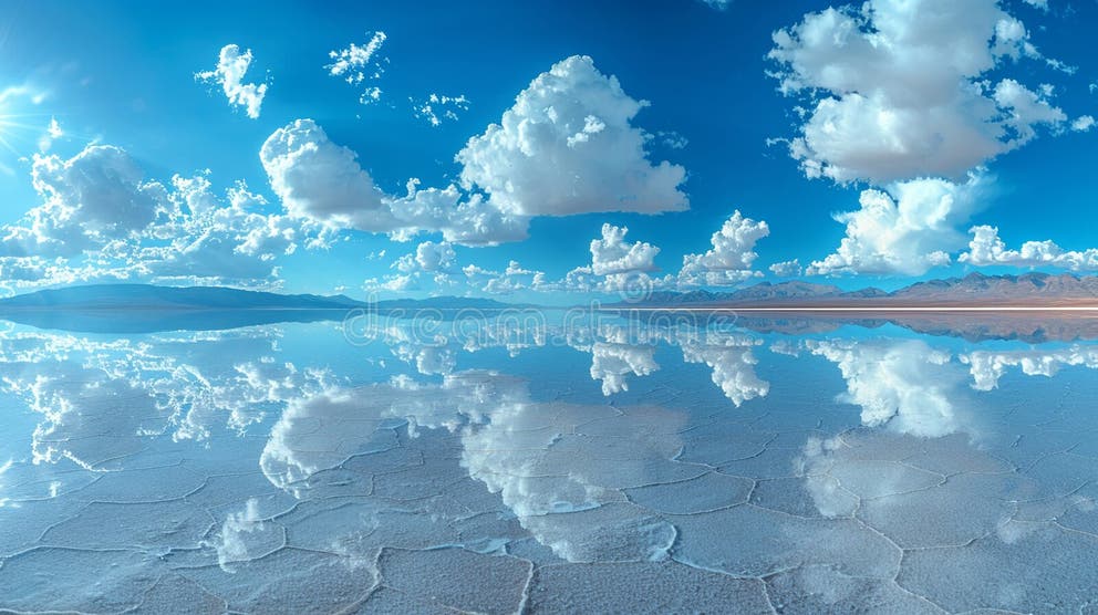 The Endless Expanse of a Salt Flat Stock Image - Image of outstretche ...