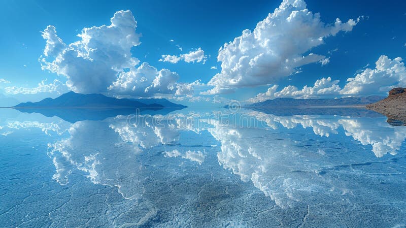 The Endless Expanse of a Salt Flat Stock Image - Image of scenic ...