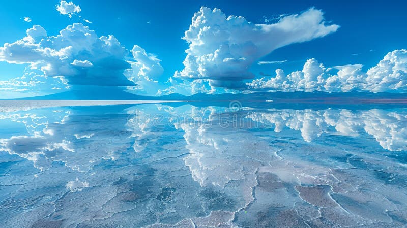 The Endless Expanse of a Salt Flat Stock Image - Image of terrain ...