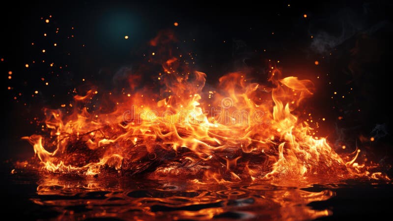 Fire and Flames Concept, Burning Stock Illustration - Illustration of ...