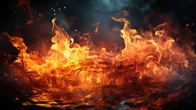 Fire and Flames Concept, Burning Stock Illustration - Illustration of ...