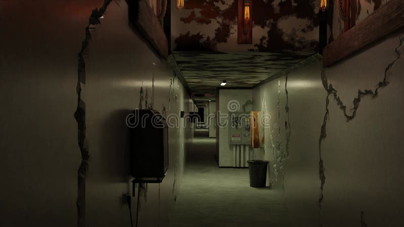 Endless Flight Hike Escape in an Old Shabby Room. Seamless Loop Cyclic ...