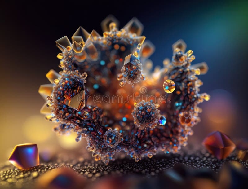 An Endless Fractals Made of Translucent Multicolored Crystals Natural ...