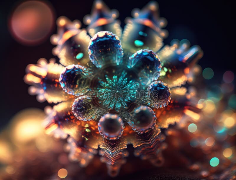 An Endless Fractals Made of Translucent Multicolored Crystals Natural ...