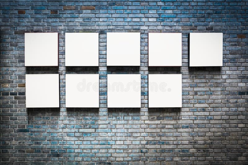 Endless Frame in a Exhibition Wall Stock Image - Image of block, frame ...