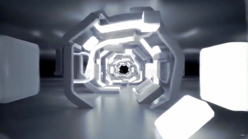 Endless Geometric Tunnel Animation Loop Stock Footage - Video of ...