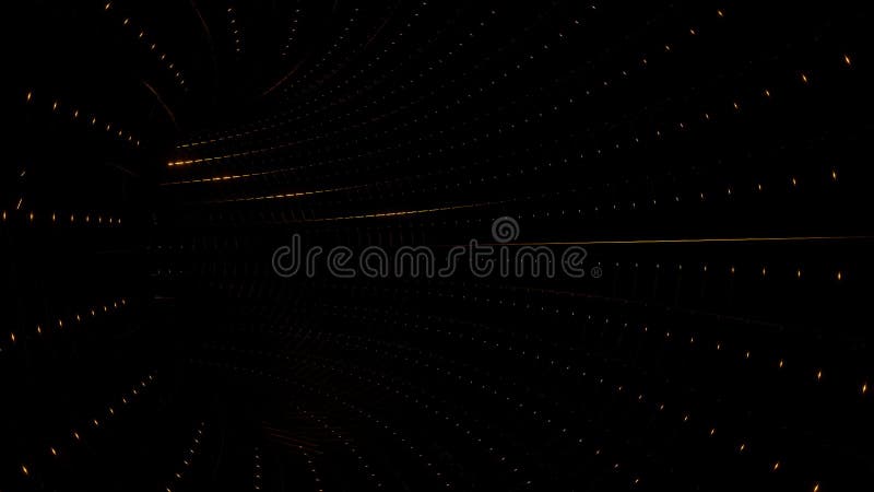 Endless Golden Tunnel Like a Spider Web with Sparkling Lights 3d Render ...