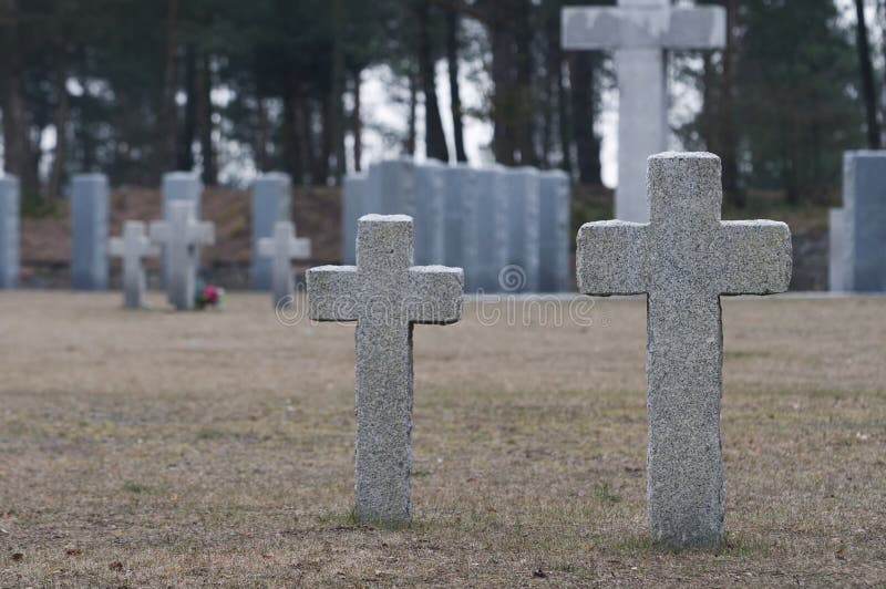 Endless Graveyard in Poland Stock Image - Image of tombstone, cemetery ...