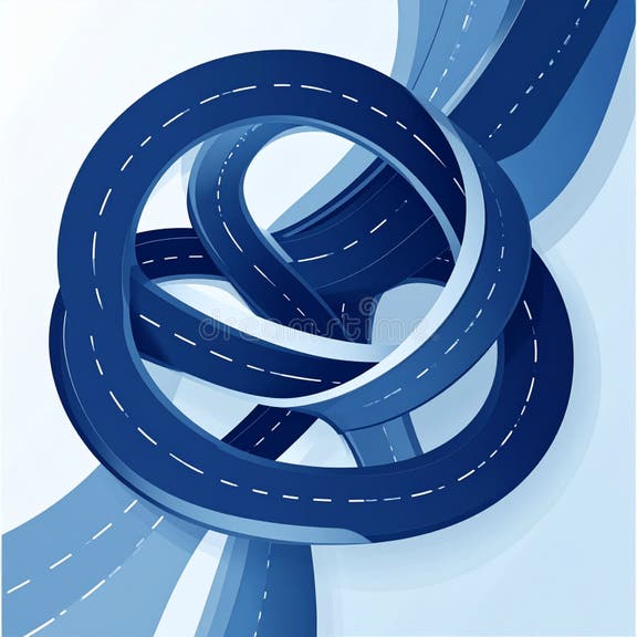 Endless Highway Loop - a Concept of Infinity Stock Illustration ...