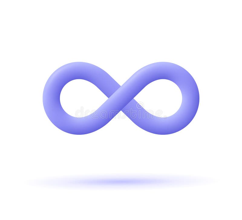 Endless Infinity Sign. 3d Vector Icon Stock Vector - Illustration of ...