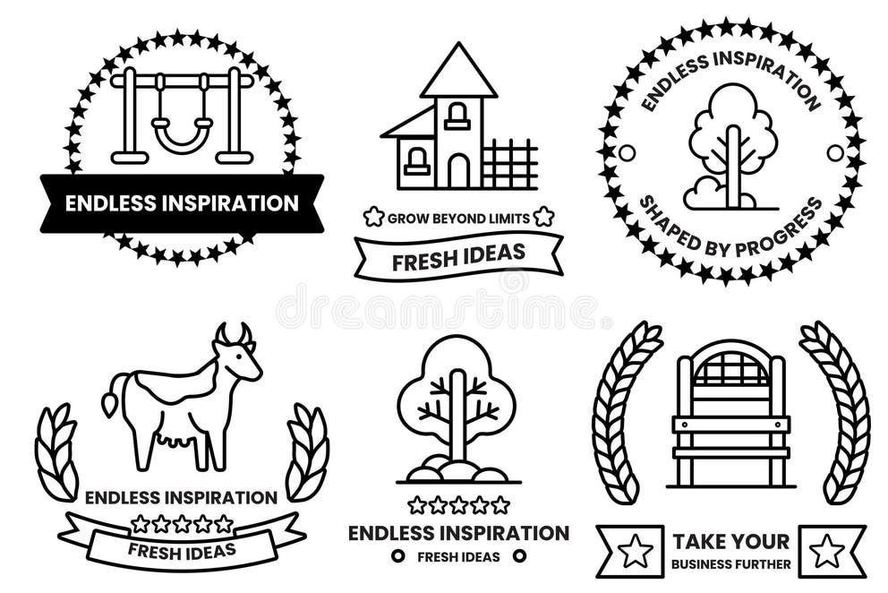 Endless Inspiration is the Concept of these Six Different Images Stock ...