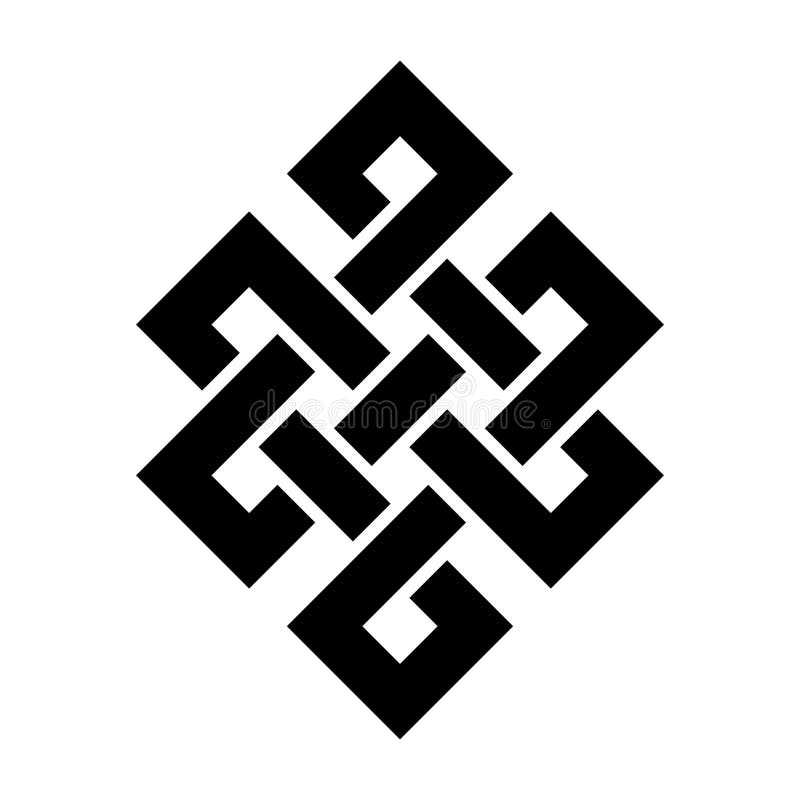 Endless Knot - Black Vector Symbol Stock Vector - Illustration of ...