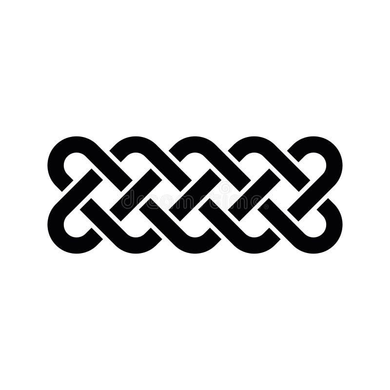 Endless Knot - Black Vector Symbol Stock Vector - Illustration of luck ...
