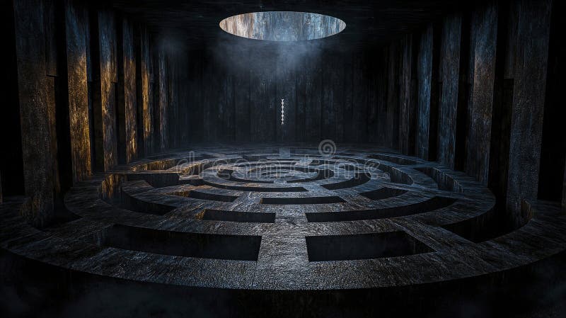 Endless Labyrinth Adventure Mysterious Maze Dark Environment Surreal ...