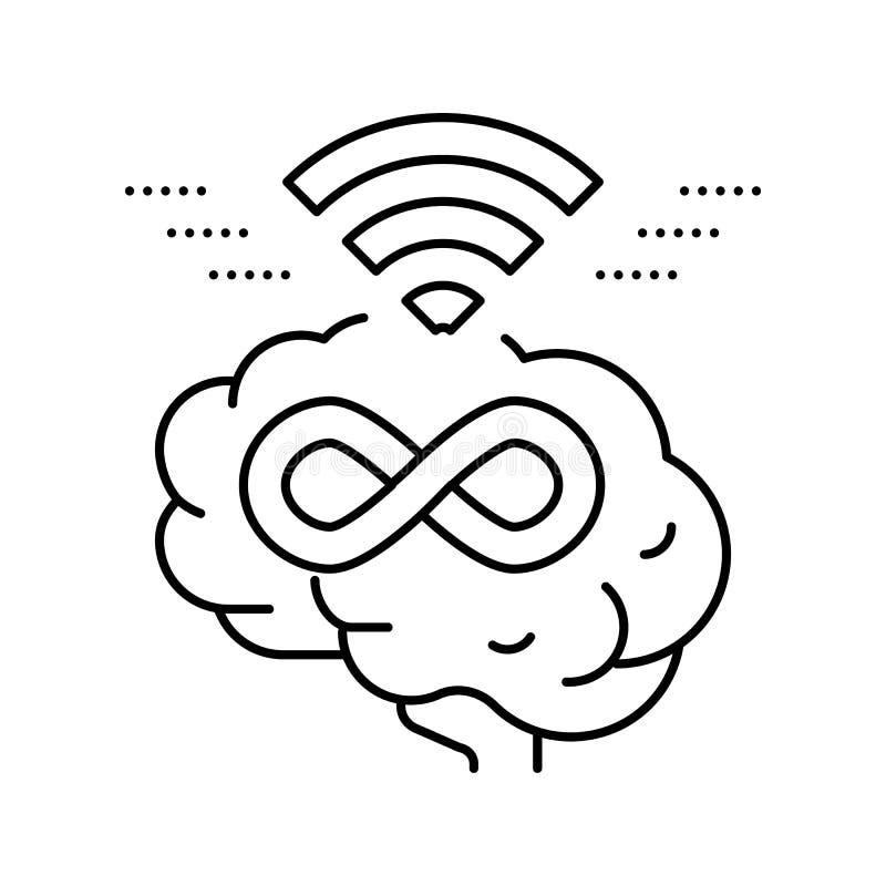 Endless Learning Line Icon Vector Illustration Stock Vector ...