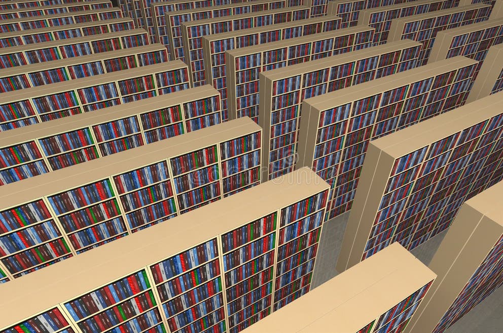 Endless library stock illustration. Illustration of array - 10733513