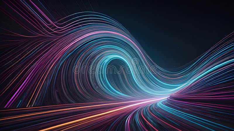 Endless Light: Futuristic Ray Design Stock Illustration - Illustration ...