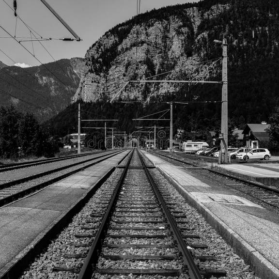 Endless lines stock image. Image of endless, rails, railstation - 59326849