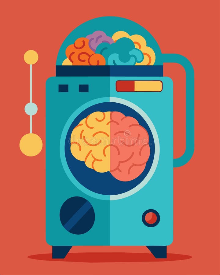 The Endless Loop of Conditioning and Reprogramming Depicted through a Brainfilled Washer ...