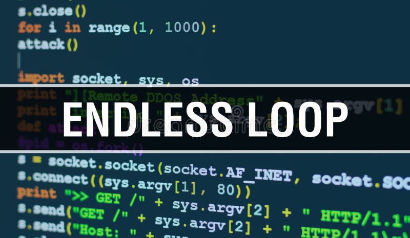 Endless Loop With Digital Java Code Text Endless Loop And Computer Software Coding Concept