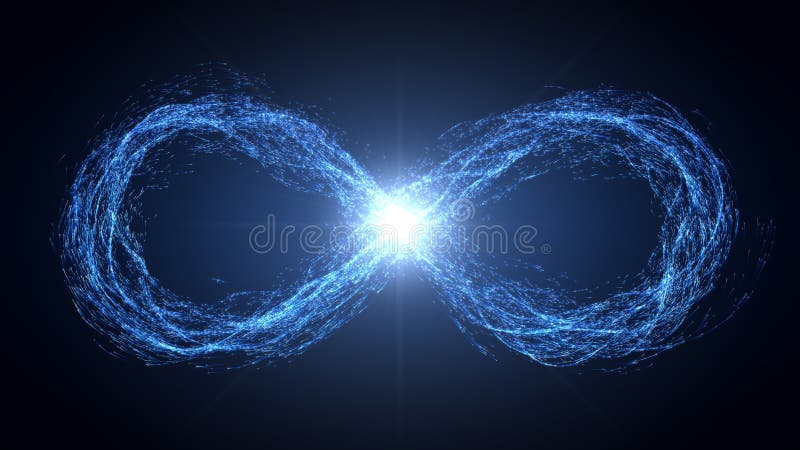 Endless Loop of Moving Energy Particles Stock Illustration ...