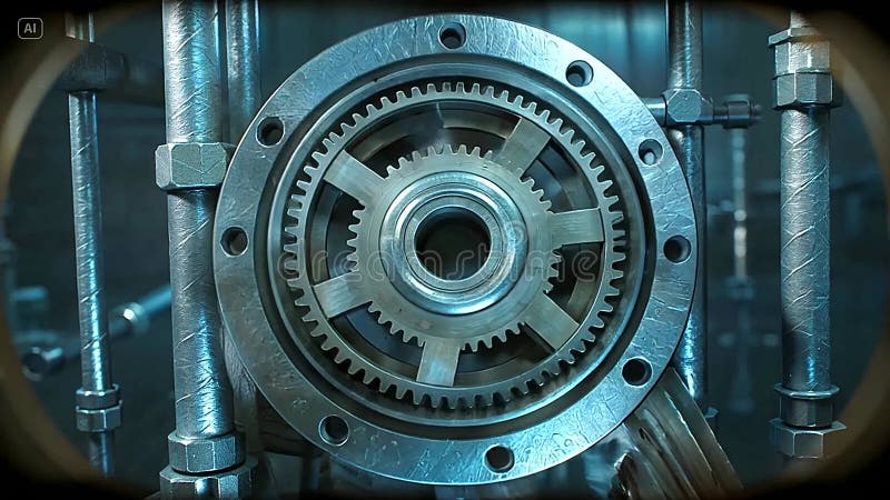 Industrial Gear Mechanism Loop – 3D Mechanical Animation Stock Video ...