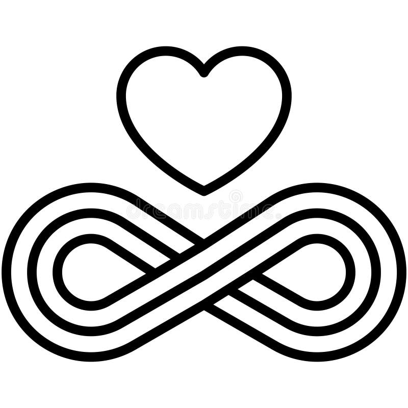 Endless Love Icon, Love and Heart Vector Stock Vector - Illustration of ...