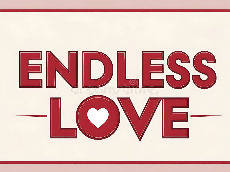 Endless Love Romantic Red Typography Design Stock Photos - Free ...