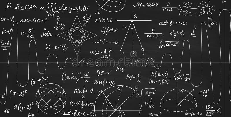 Endless Mathematical Texture with Geometrical Figures, Plots and ...