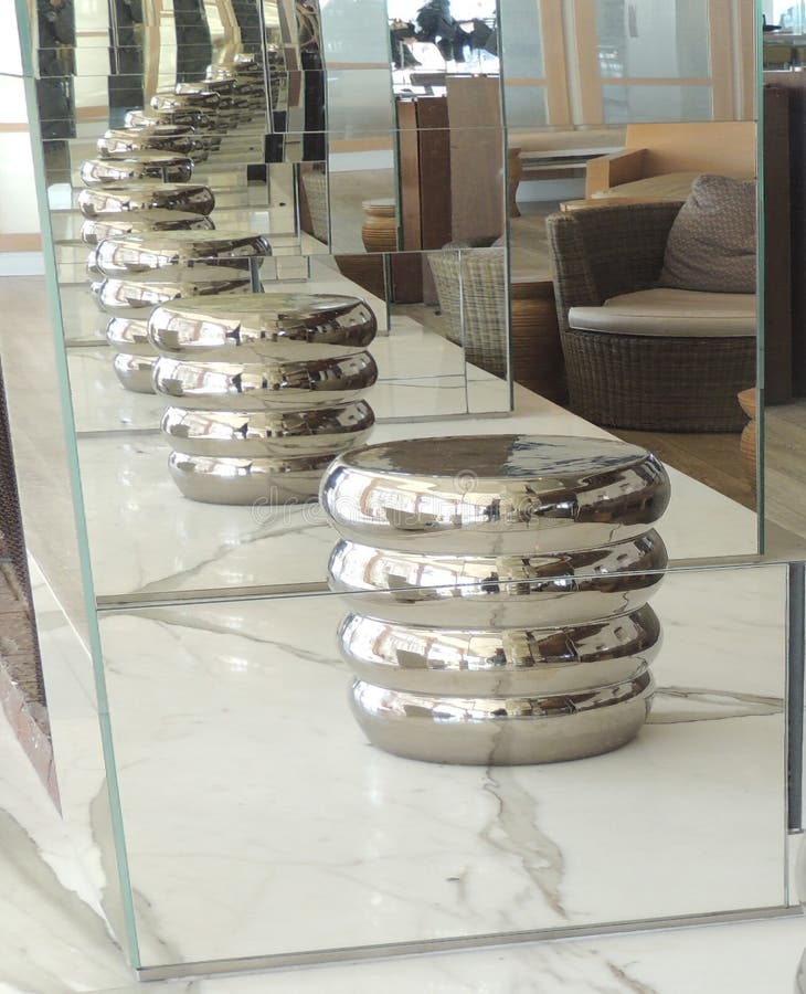 Endless Mirrors Go on Forever Stock Image - Image of shape, modern ...