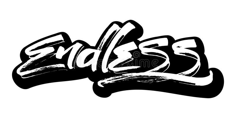 Endless. Modern Calligraphy Stock Vector - Illustration of typography ...