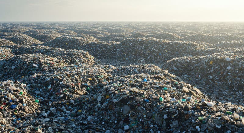 Endless Ocean of Plastic Waste Highlighting Environmental Pollution ...