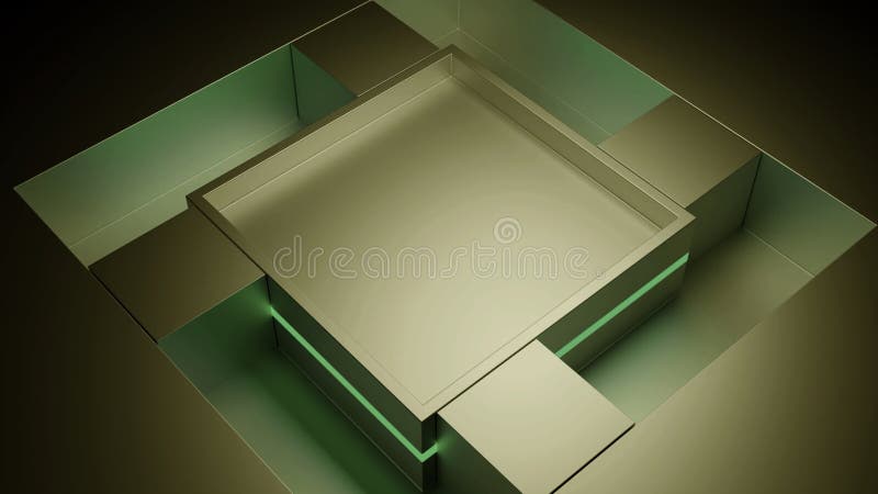 Endless Optical Illusion with Four Small Cubes Moving Rhythmically ...